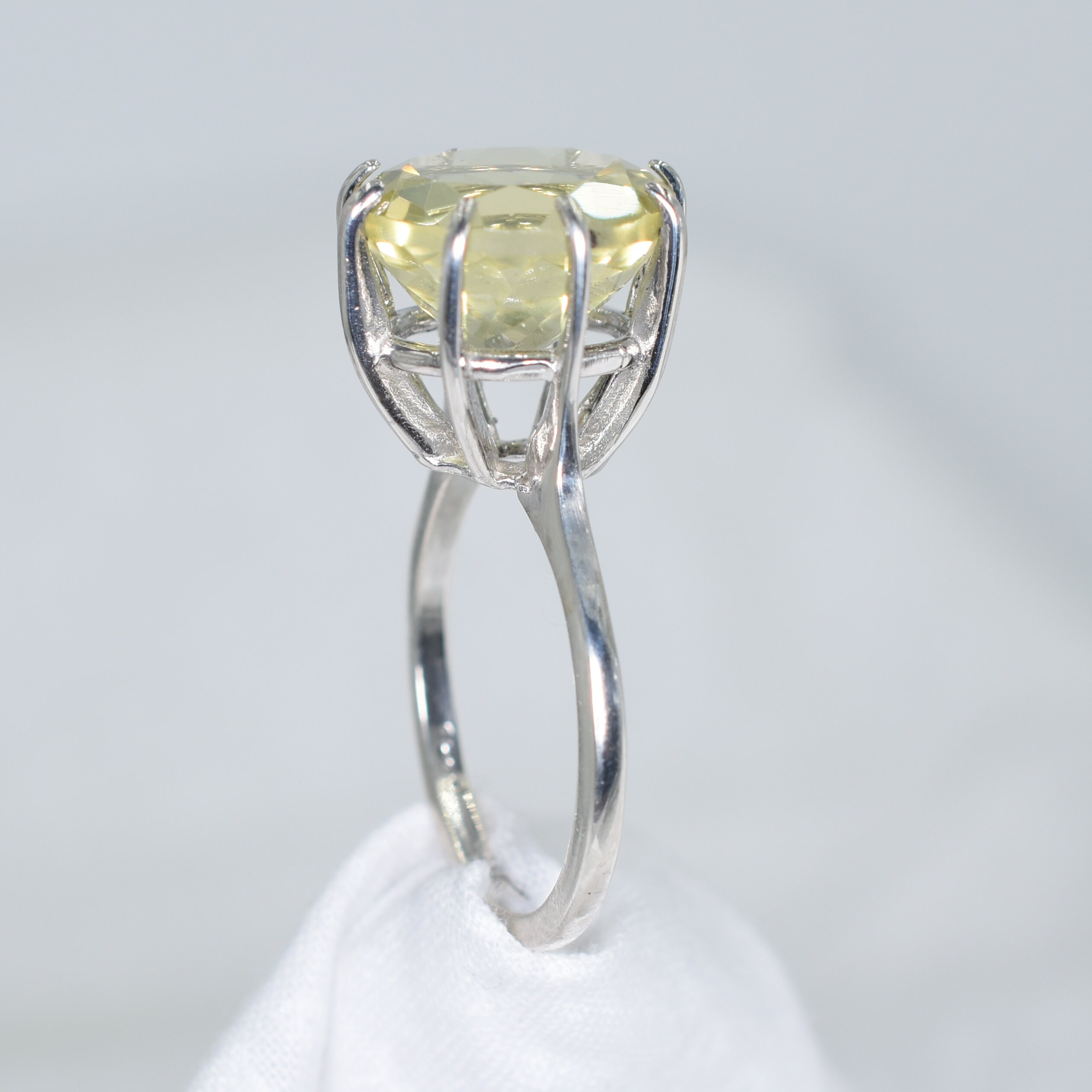 Yellow Labradorite Ring Big and Bold Solitaire Genuine | Etsy