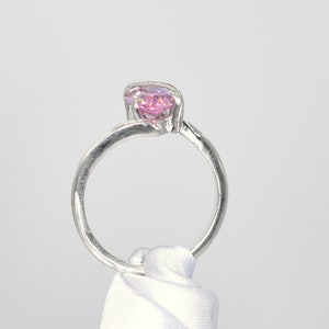 Pink Ice Ring, Genuine CZ 12x6mm Approx 2 Ct. Marquise Set in 925 ...