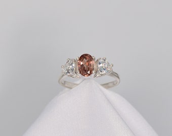 Pink Zircon Ring - Etsy