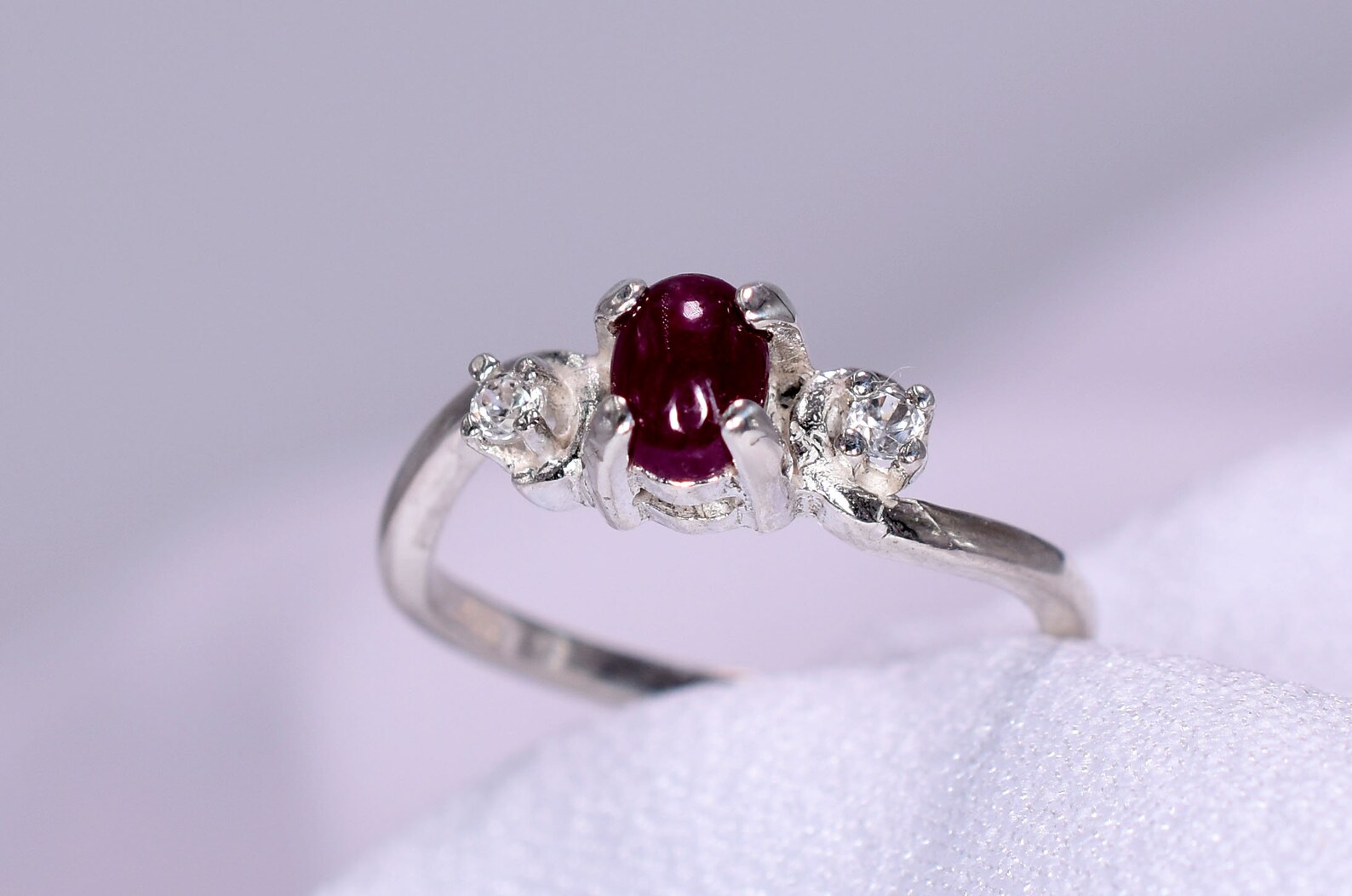 Anillo de rubí anillo de rubí delicado piedra preciosa - Etsy España