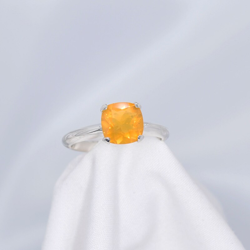 Fire Opal Ring - Etsy