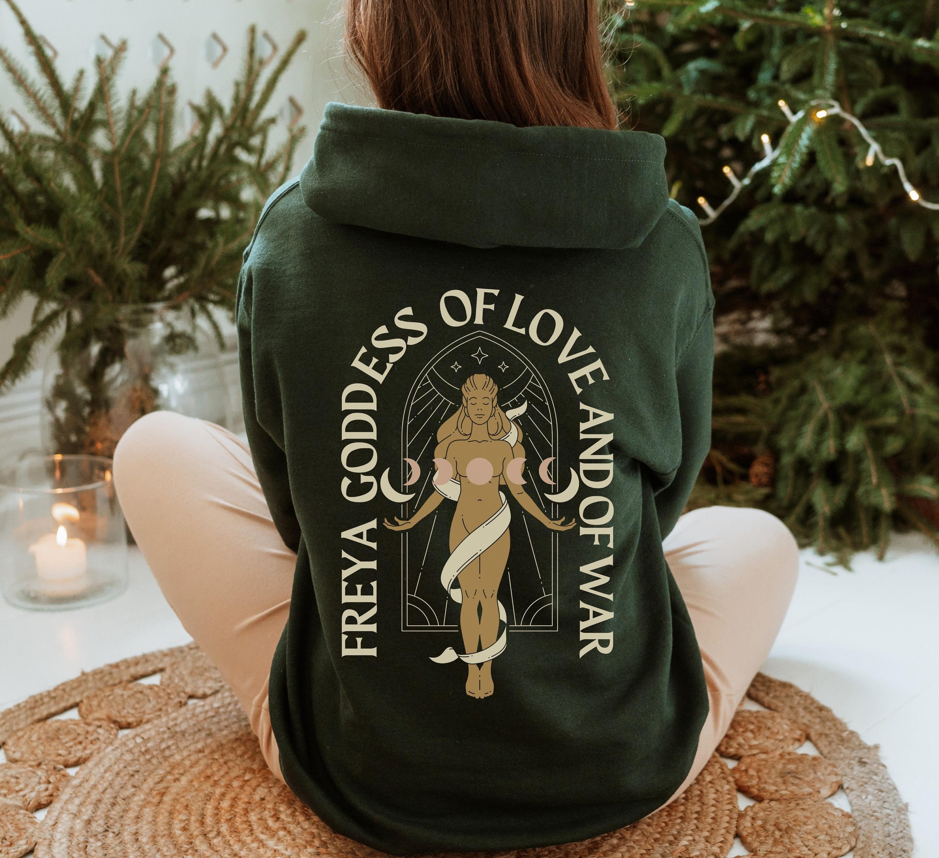 Freya Hoodie Norse Goddess Freyja Fairycore Coffee Hoodie | Etsy