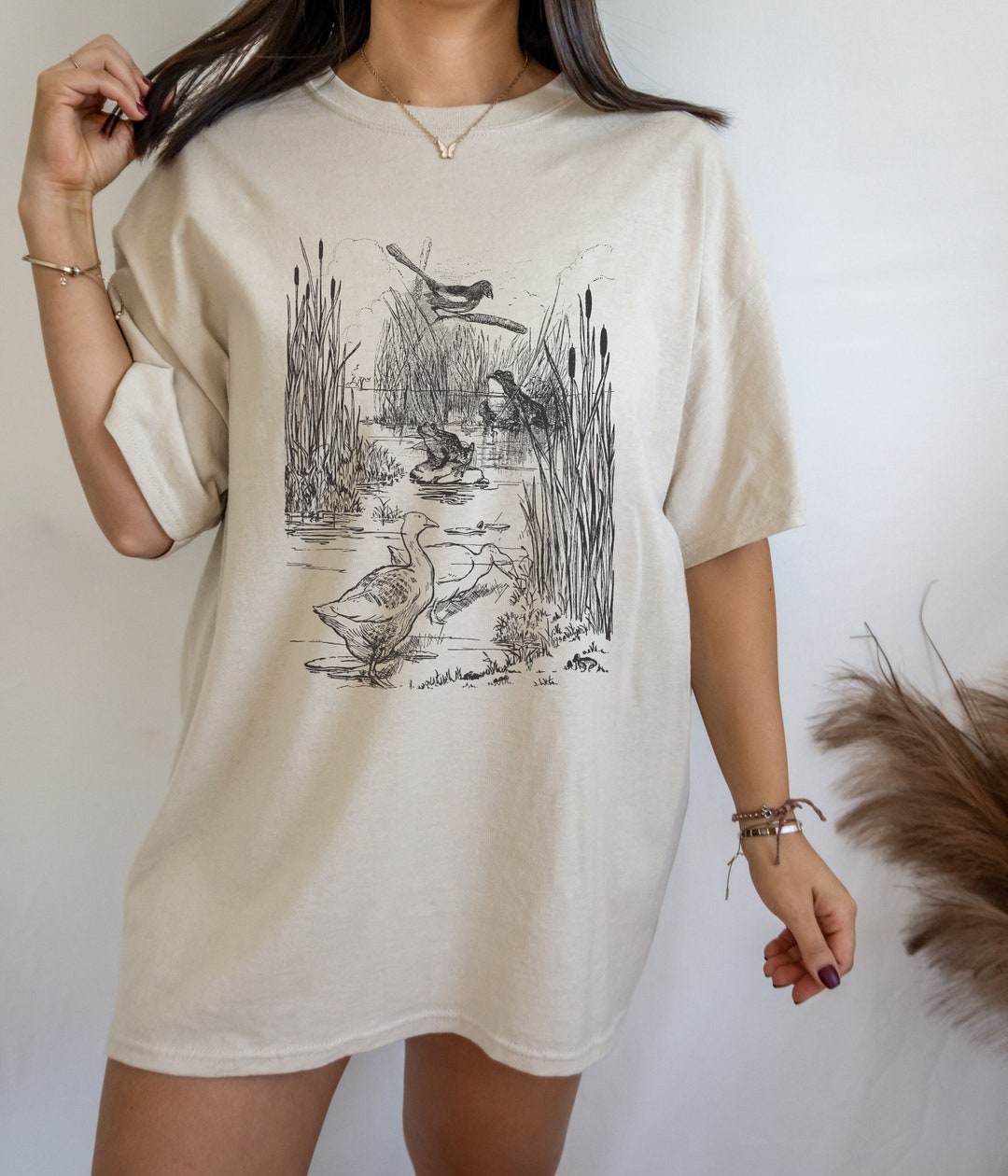 Duck Shirt Dark Cottagecore Clothing Fairycore Mushroom Clothes Frog ...