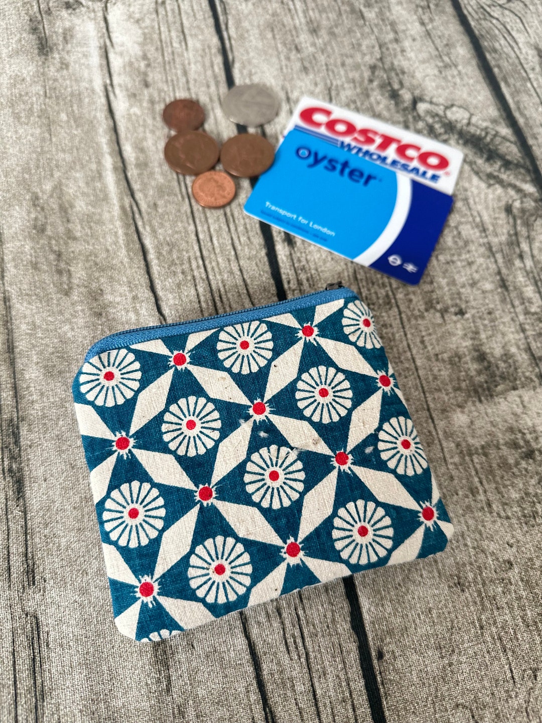 Handmade Japanese Vintage Zipper Coins Purse, Cardholder, Key Pouch ...