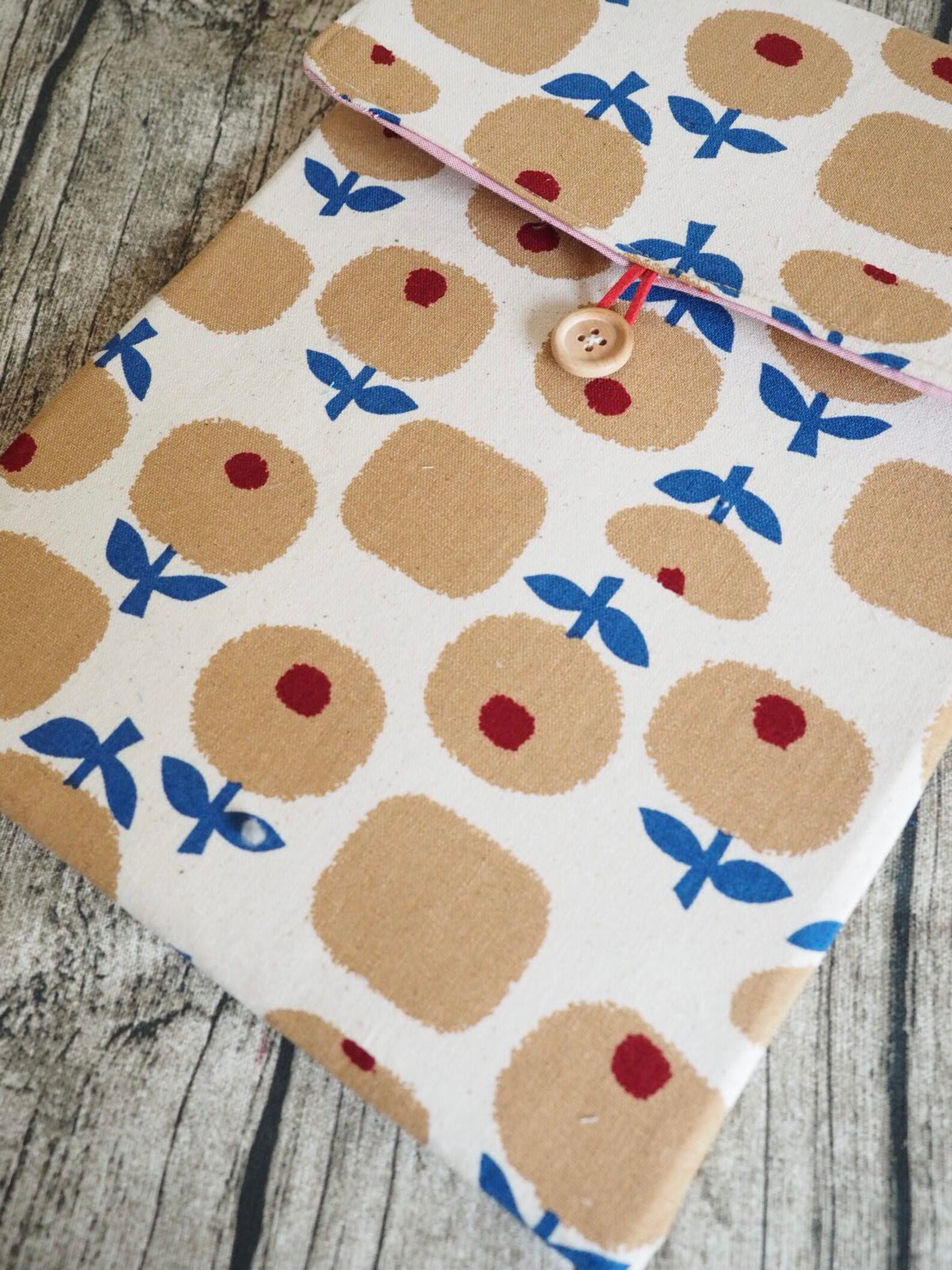 Handmade floral pattern Book sleeve protection case for | Etsy