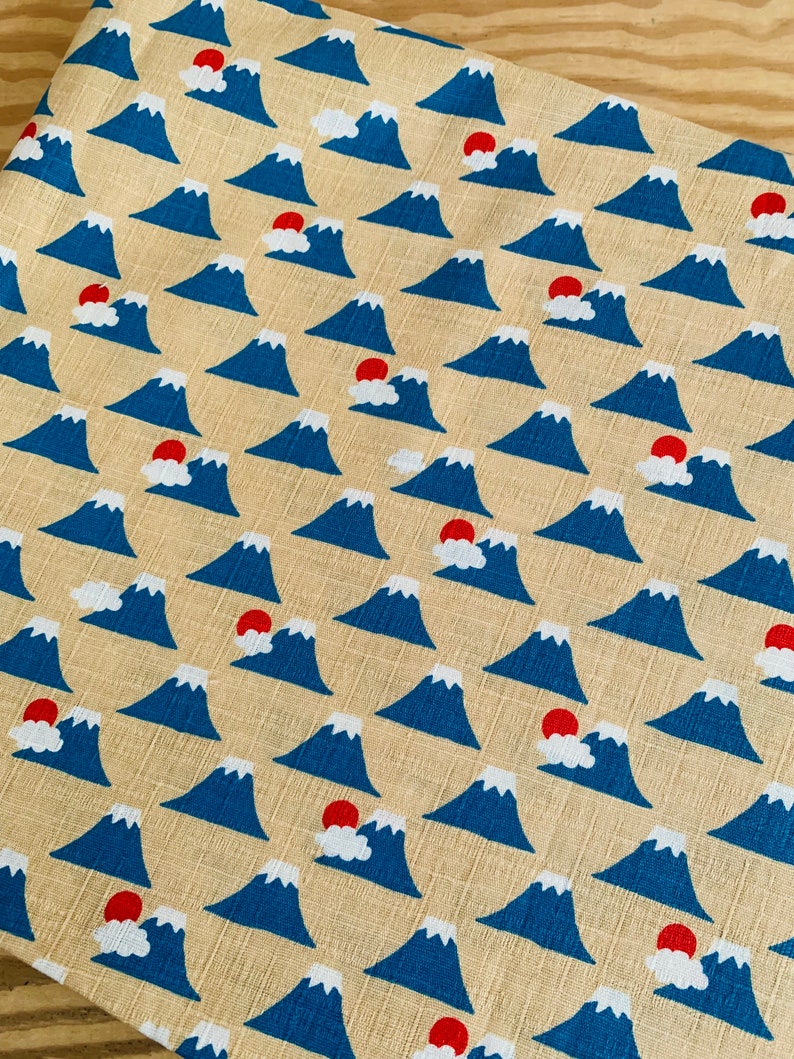 Japanese Vintage Fuji Mountain Canvas Totebag Compartment - Etsy