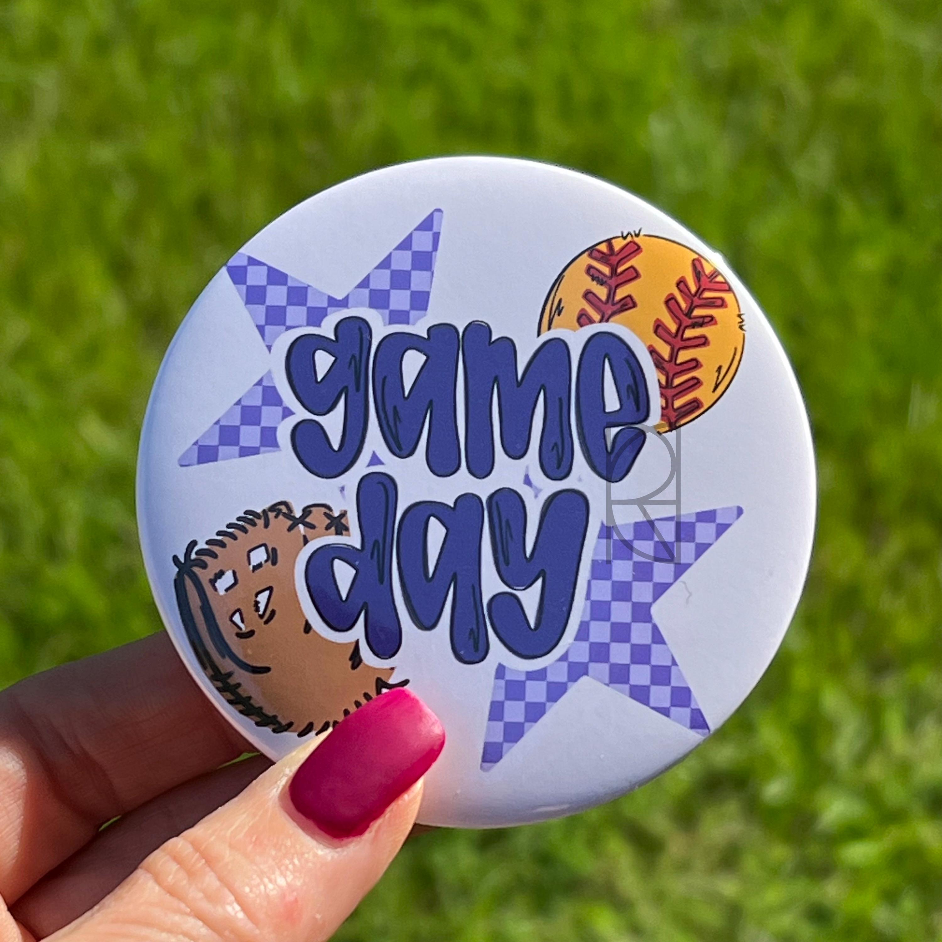 Game Day Buttons Soccer Volleyball Baseball Softball Basketball - Etsy