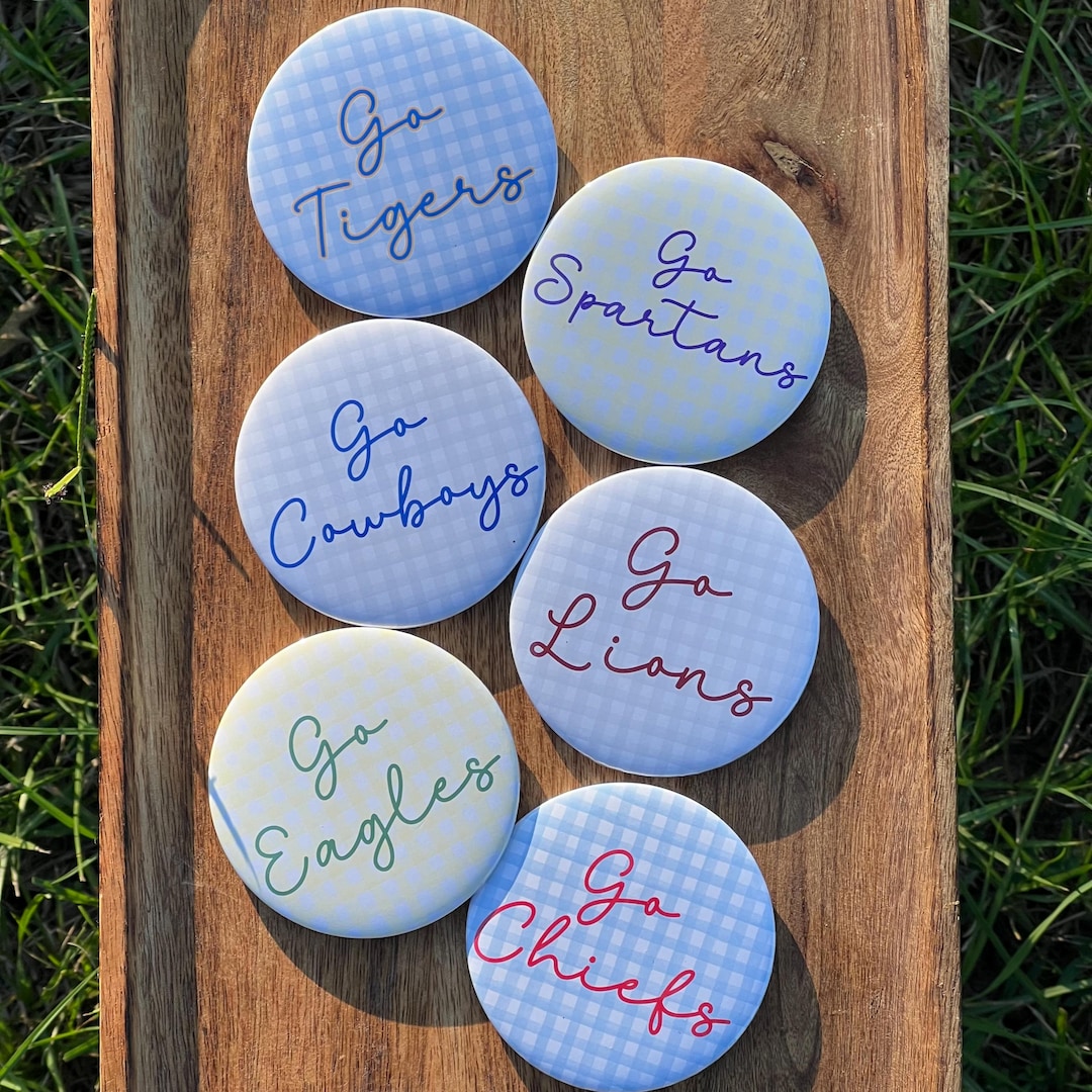 Football Buttons | Mascot | Senior | Preppy - Etsy
