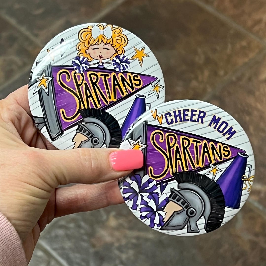 Custom Sport Button | Baseball Button | Football Button | Cheerleader ...