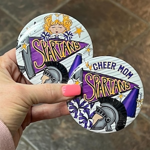 Baseball Button | Football Button | Cheerleader Button | Cheer Mom ...