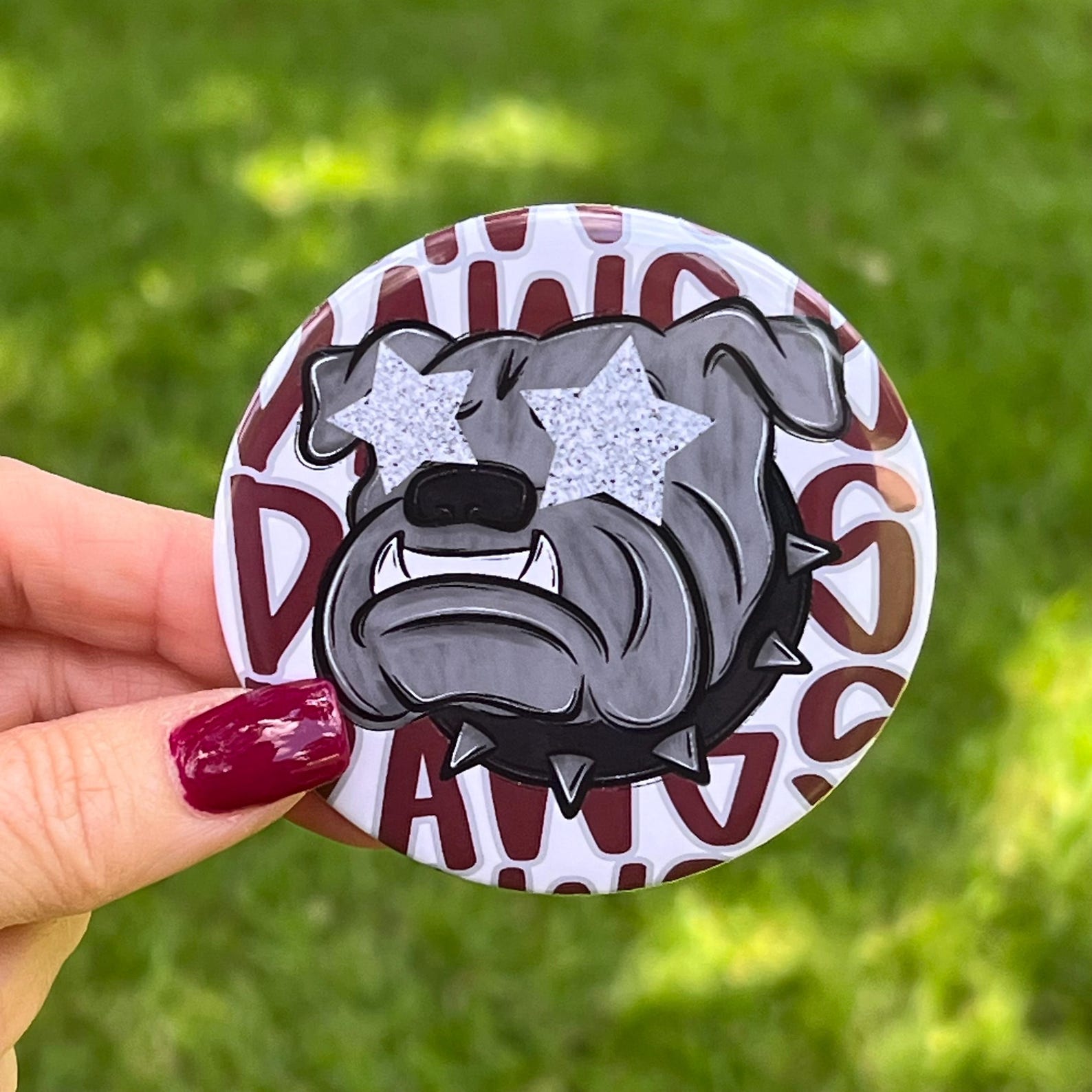 Mascot Buttons | Football | Spirit Buttons | Bulldogs - Etsy