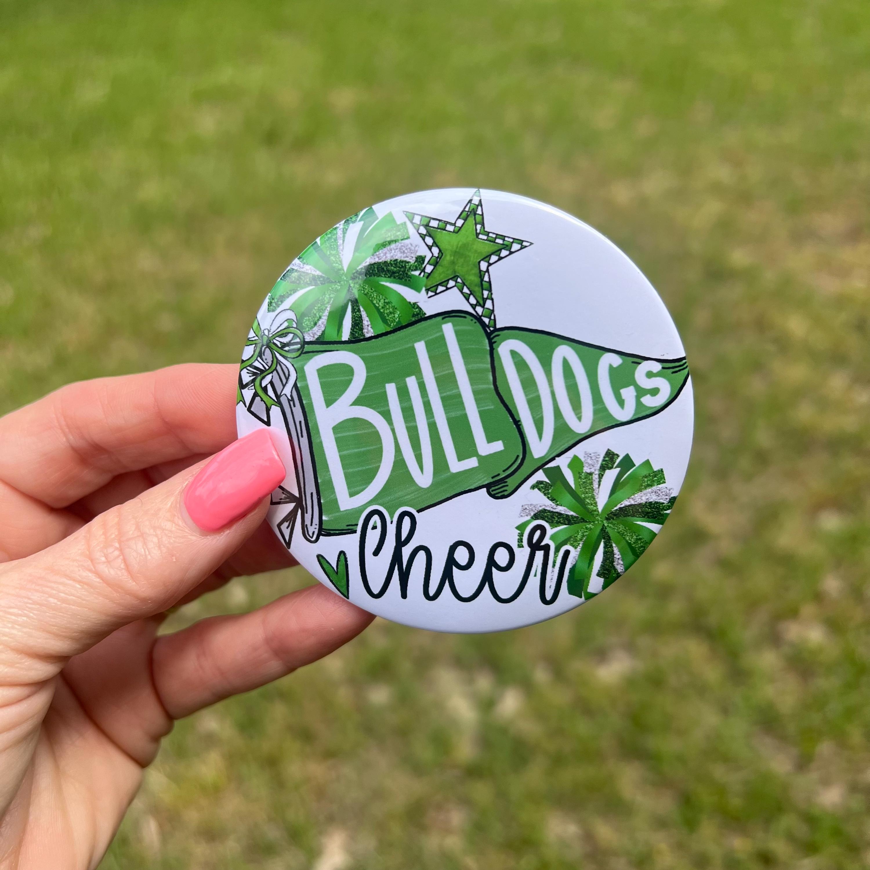Cheer Buttons | Custom Sport Button | Cheerleader Button | Cheer Mom ...