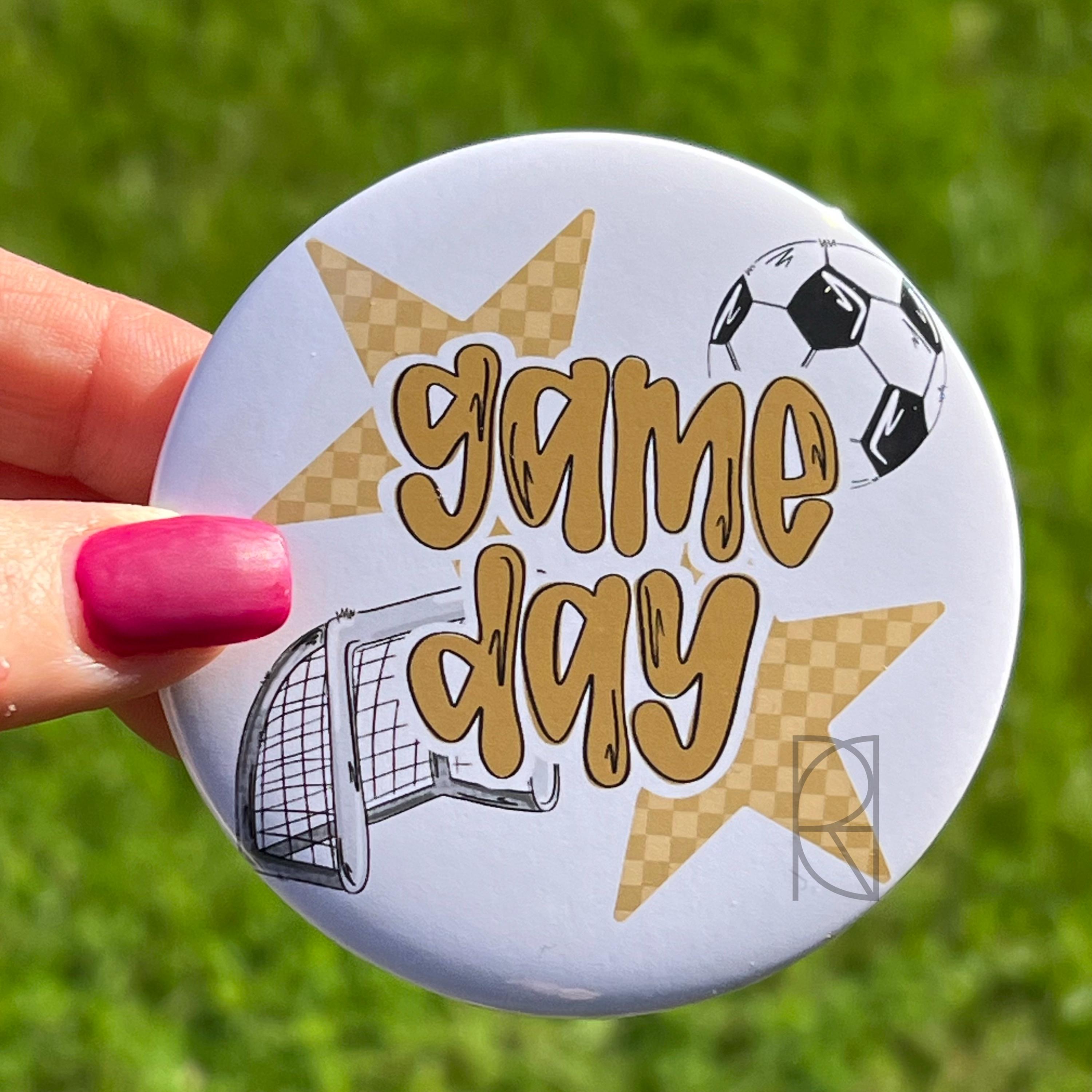 Game Day Buttons Soccer Volleyball Baseball Softball Basketball - Etsy