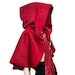 Red Velvet Hooded Cape, Little Red Riding Hood Cosplay - Etsy