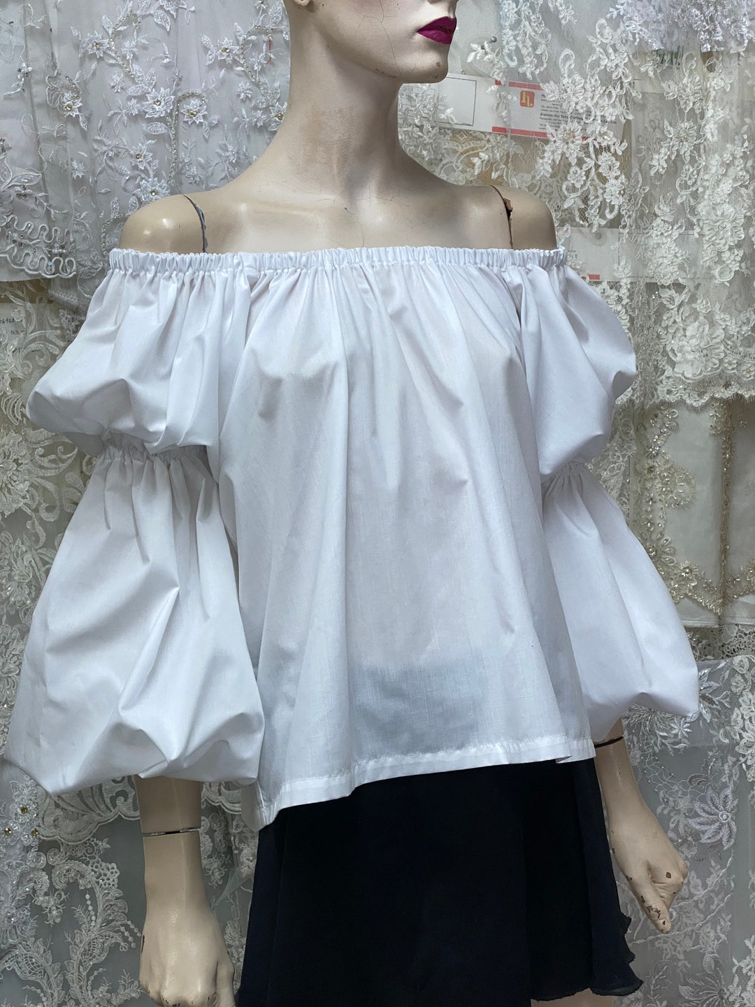 RENAISSANCE Chemise, Medieval Costume Chemise, Cotton Top off the ...