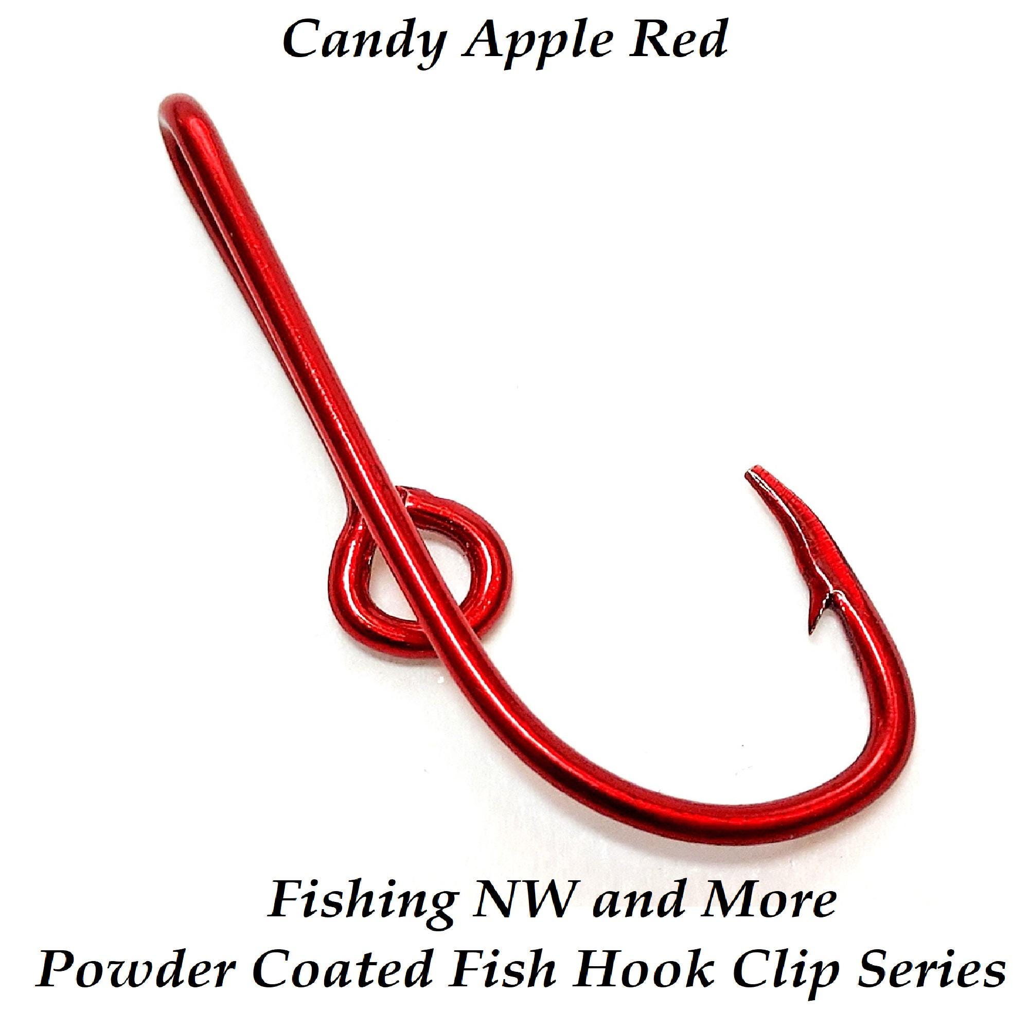 Candy Apple Red Colored Fish Hook Hat Clip / Pin, Tie Clip or Money ...