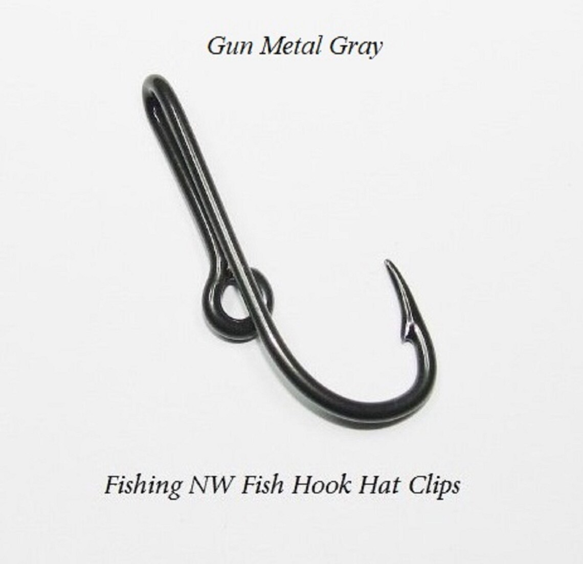 Gun Metal Colored Fish Hook Hat Clip / Pin, Tie Clip or Money Clip - Etsy