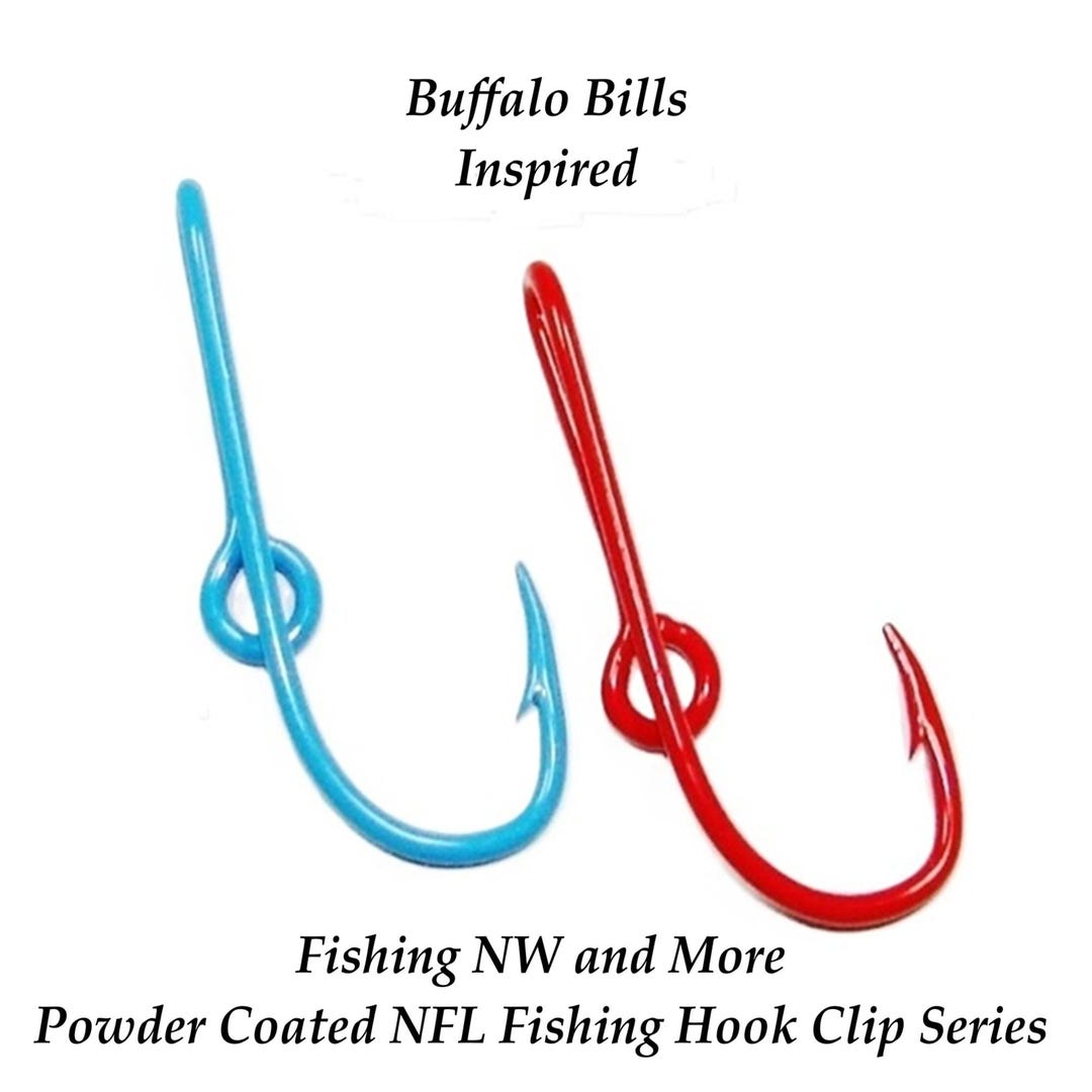 Buffalo Bills Inspired NFL Powder Coated Eagle Claw Fish Hook Hat Clips ...