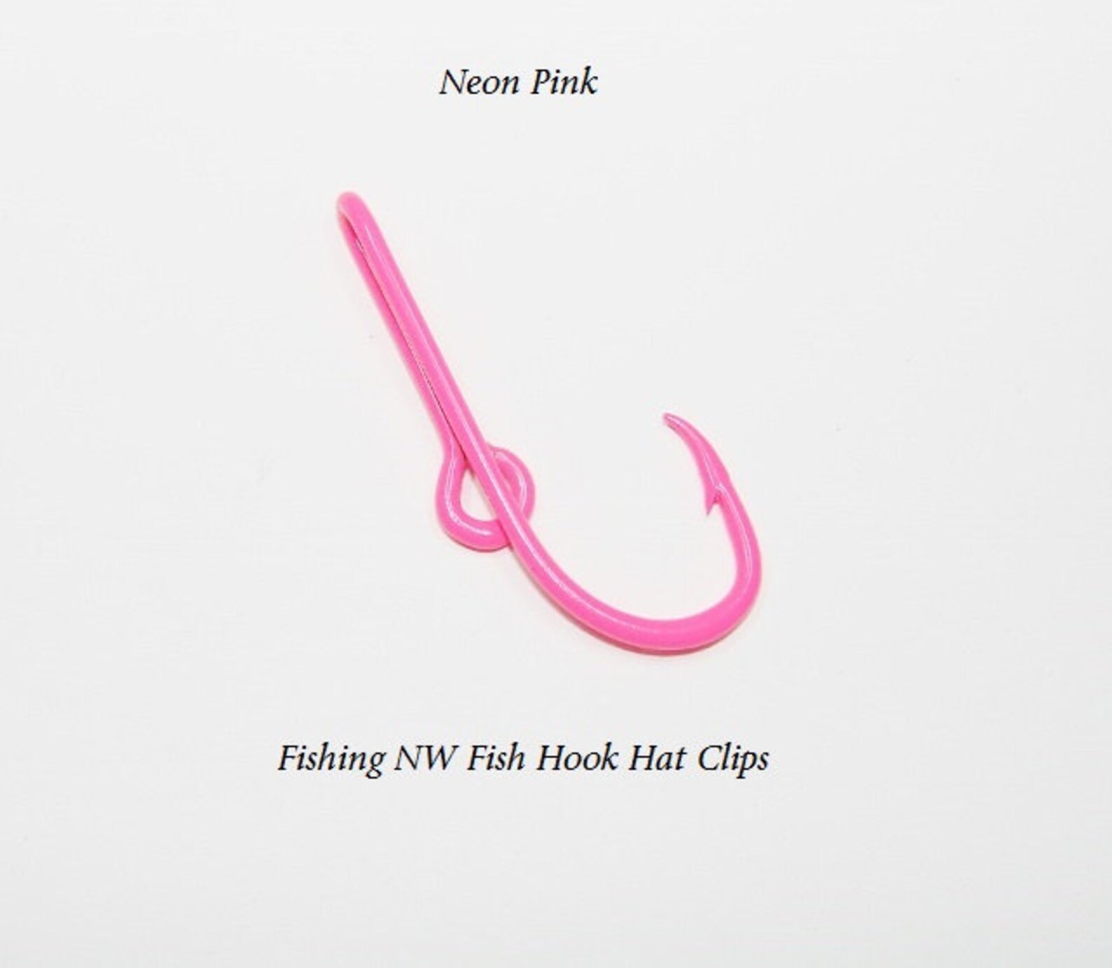 Neon Pink Colored Fish Hook Hat Clip / Pin Tie Clip or Money - Etsy
