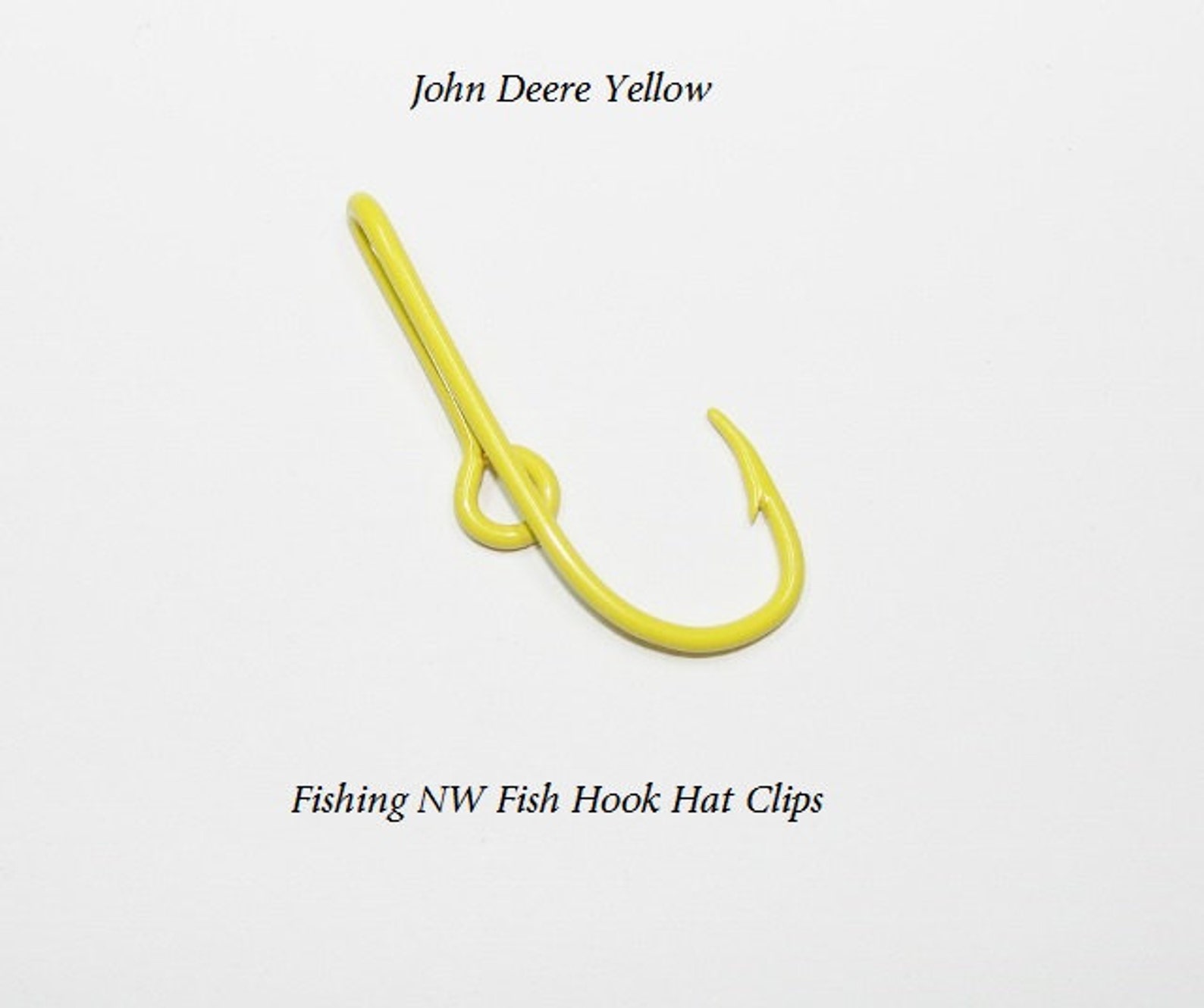 John Deere Inspired Yellow Colored Fish Hook Hat Clip / Pin - Etsy