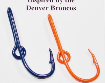 Cincinnati Bengals Inspired Colored Fish Hook Hat Clips / Pins - Etsy