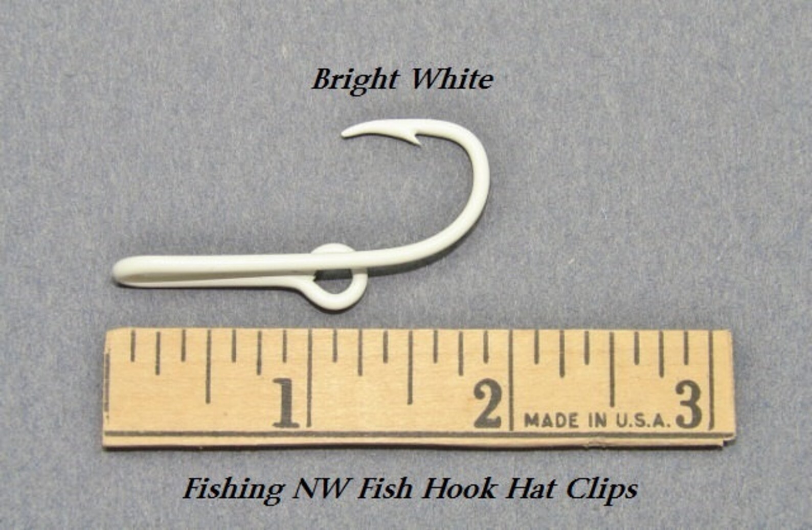 Bright White Colored Fish Hook Hat Clips / Pin Tie Clip or | Etsy