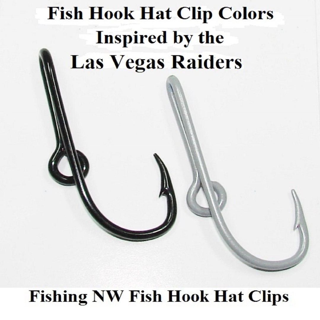 NFL Las Vegas Raiders Inspired Colored Fish Hook Hat Clips / Pins ...