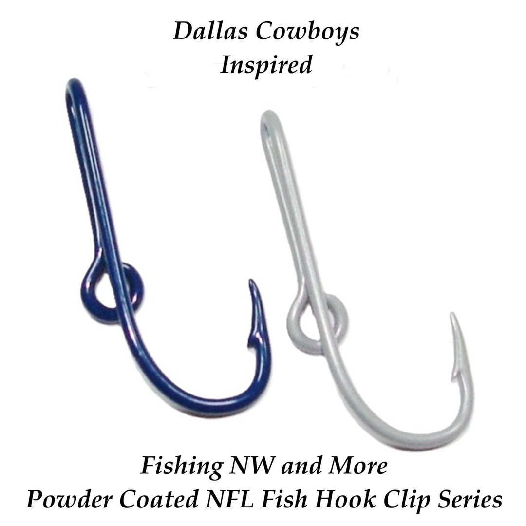 Dallas Cowboys NFL Inspired Colored Fish Hook Hat Clips / Pins - Etsy