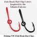 Atlanta Falcons Inspired Colored Fish Hook Hat Clips / Pins - Etsy