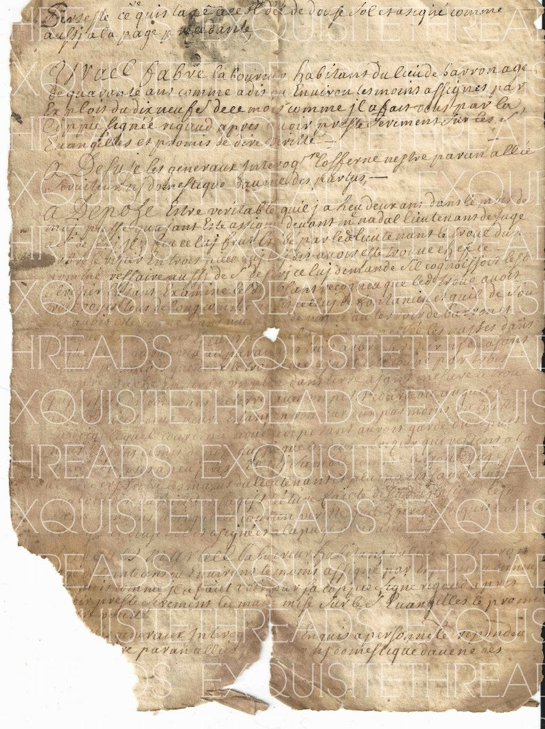 Digital Download Set Four French Antique 17th Century Vellum ...