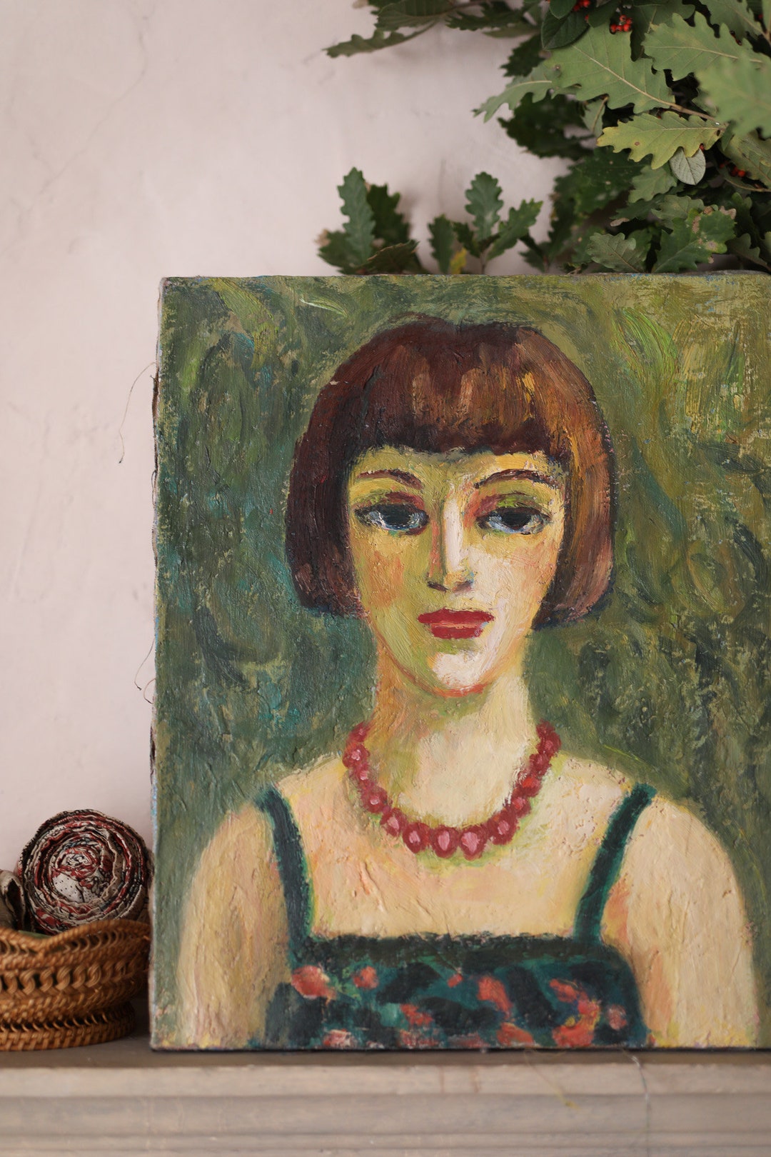 Anna Costa Female Portrait Oil on Board Painting Circa 1960 - Etsy
