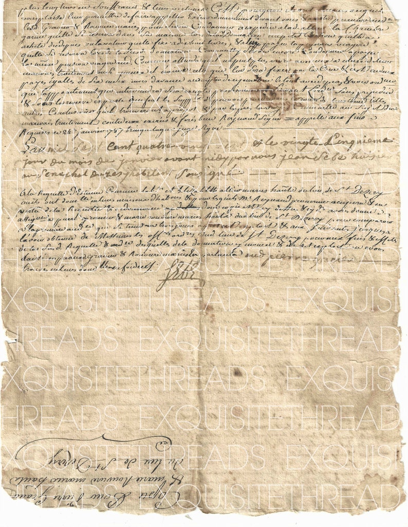 Digital Download Set Four French Antique 17th Century Vellum ...