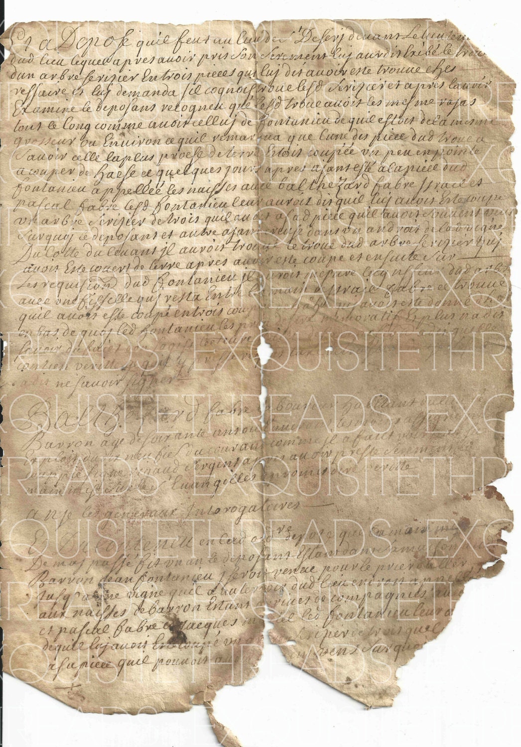 Digital Download Set Two French Antique 17th Century Vellum Handwritten ...