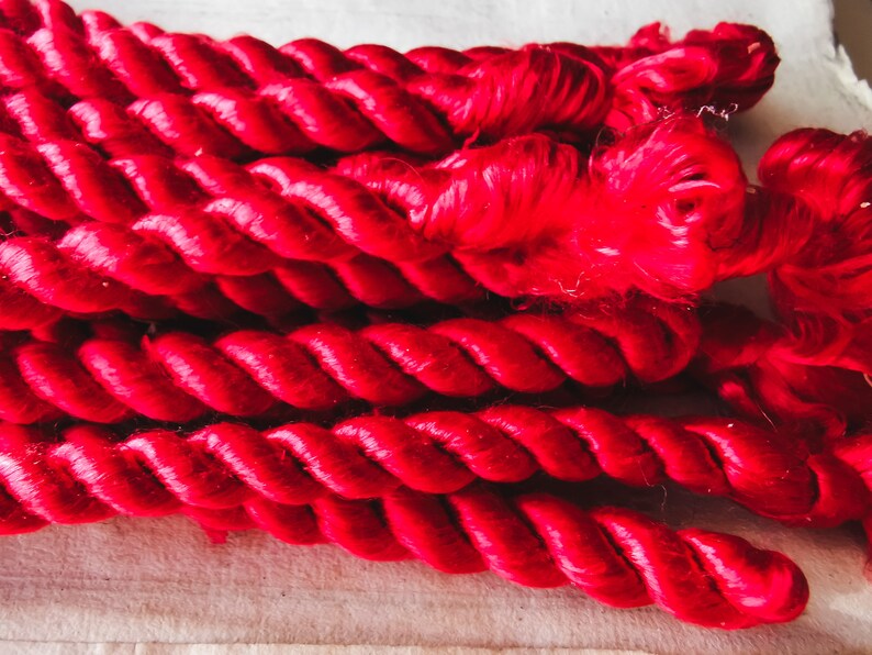 Incredible 1800s Skeins of Red Silk Thread, Projects Sewing Embroidery ...