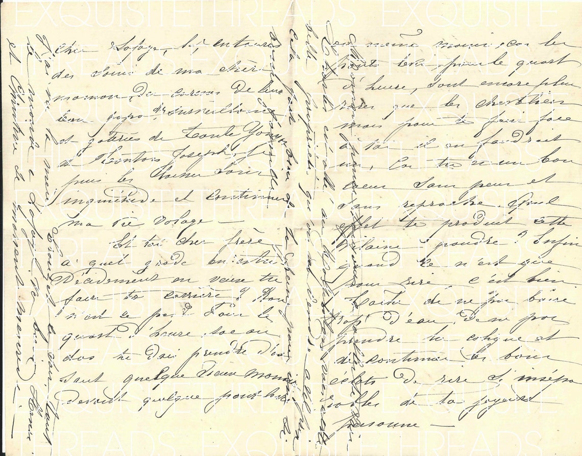 Digital Download - Set Two French Antique Handwritten Letters ...