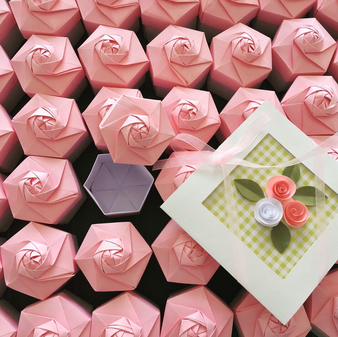 12 Dragee Boxes, Pink Box, Containing Baptism Dragees, Favor Boxes ...