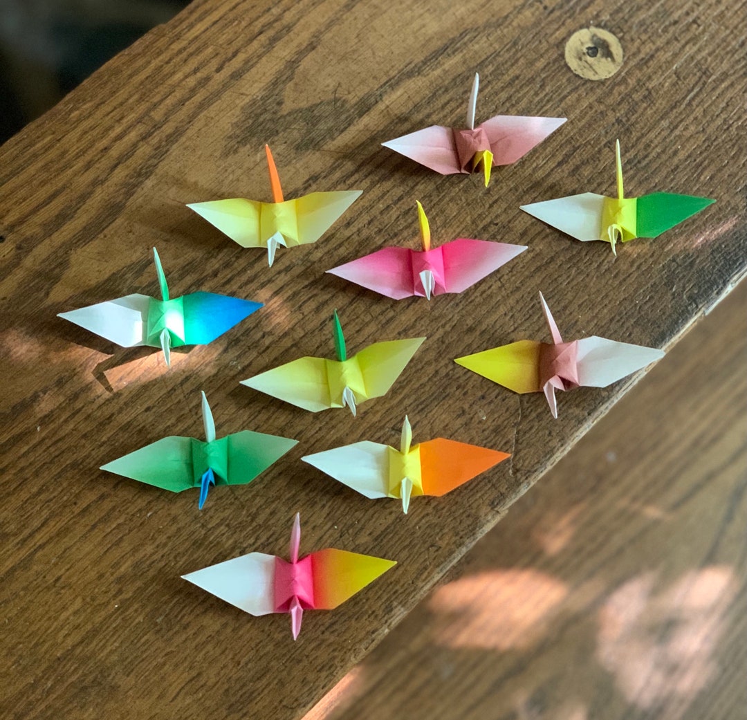 Lot of 100 Mini Origami Cranes, Handmade Crane, Japanese Cranes, Table ...
