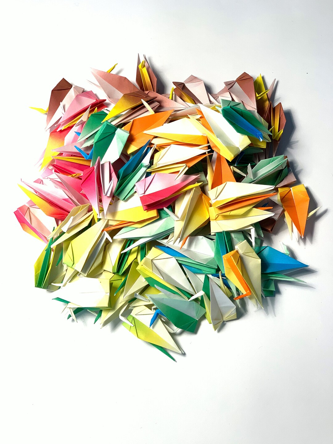 Lot of 100 Mini Origami Cranes, Handmade Crane, Japanese Cranes, Table ...