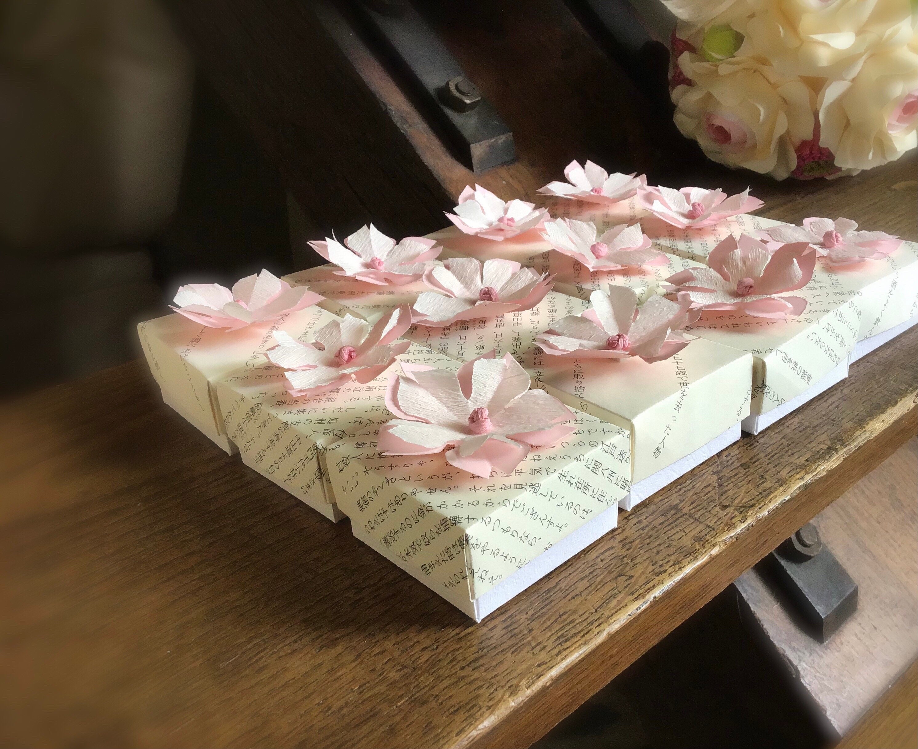 Lots containing dragees dragee boxes Origami box baptism | Etsy