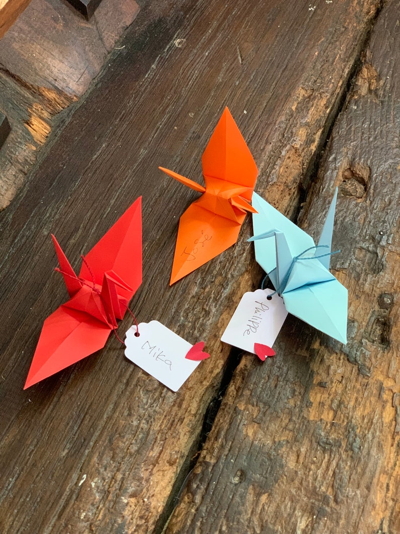 Lot of 150 Large Japanese Cranes, Handmade Origami Cranes, Place Mark ...