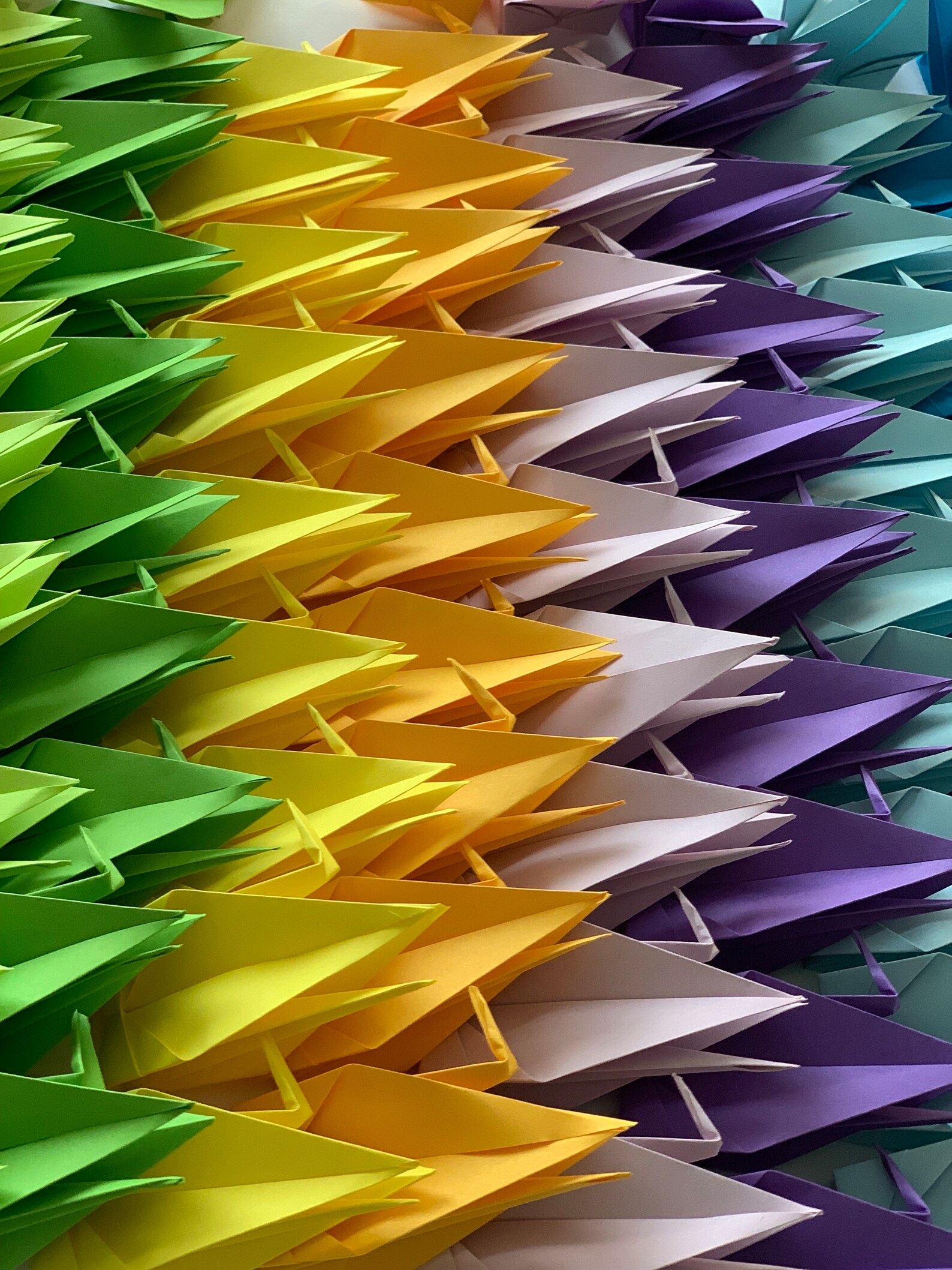 Lot of 150 Large Japanese Cranes, Handmade Origami Cranes, Place Mark ...