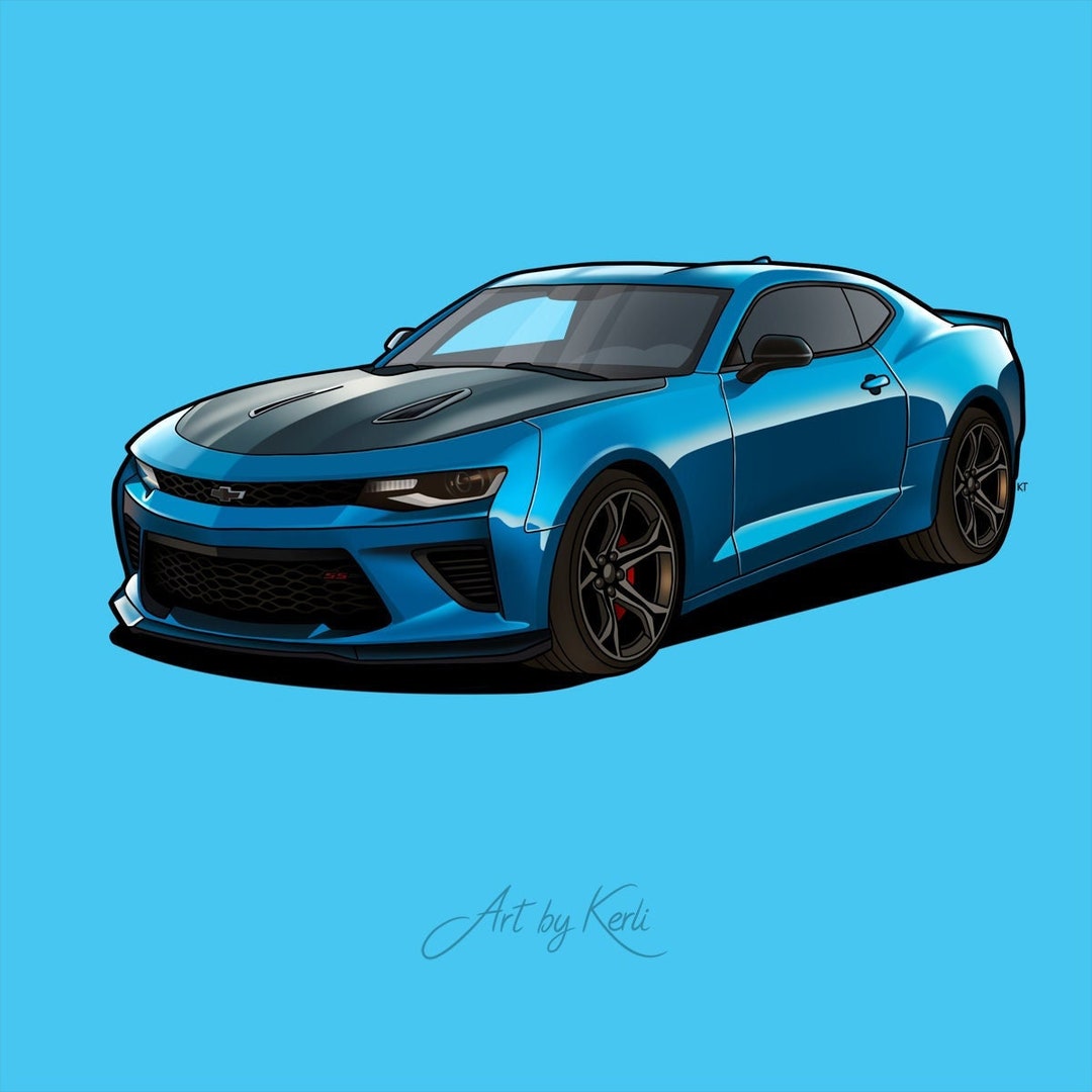 Custom Car Illustration / Cartoonized Car Portrait From Your Photo ...