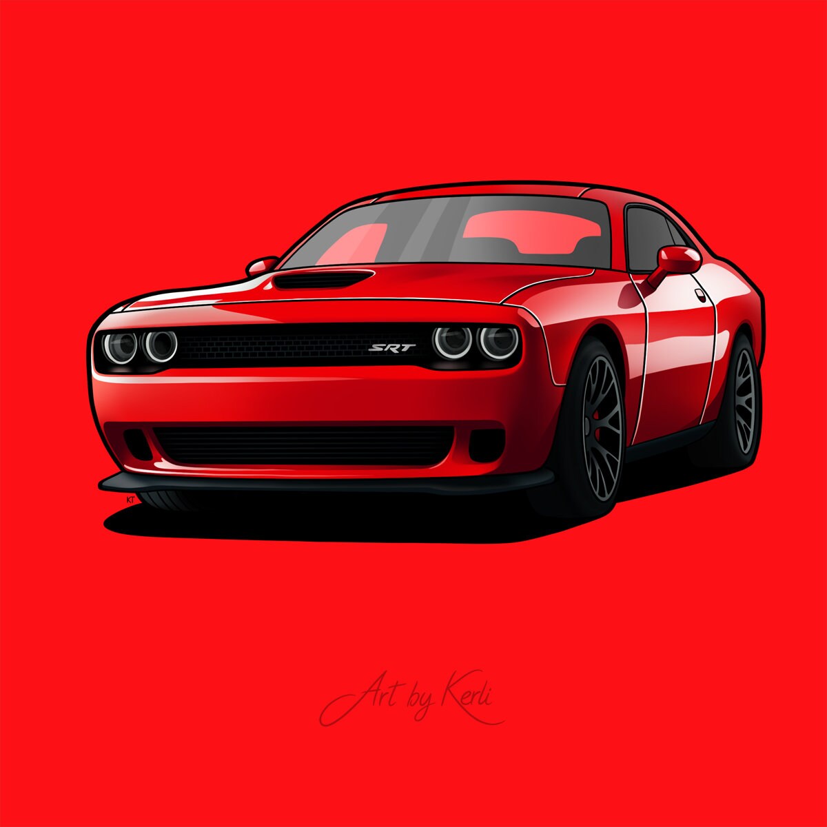Custom Car Illustration / Cartoonized Car Portrait From Your Photo ...