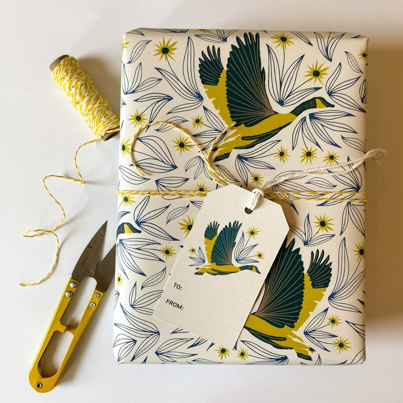 Bird Wrapping Paper Goose Gift Wrap Geese Wrap Gift Wrap - Etsy