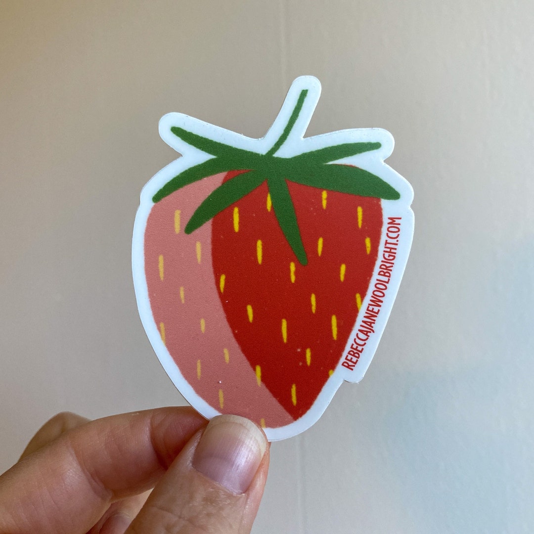 Strawberry Sticker | Fruit Vinyl Sticker | Waterproof Vinyl Sticker ...