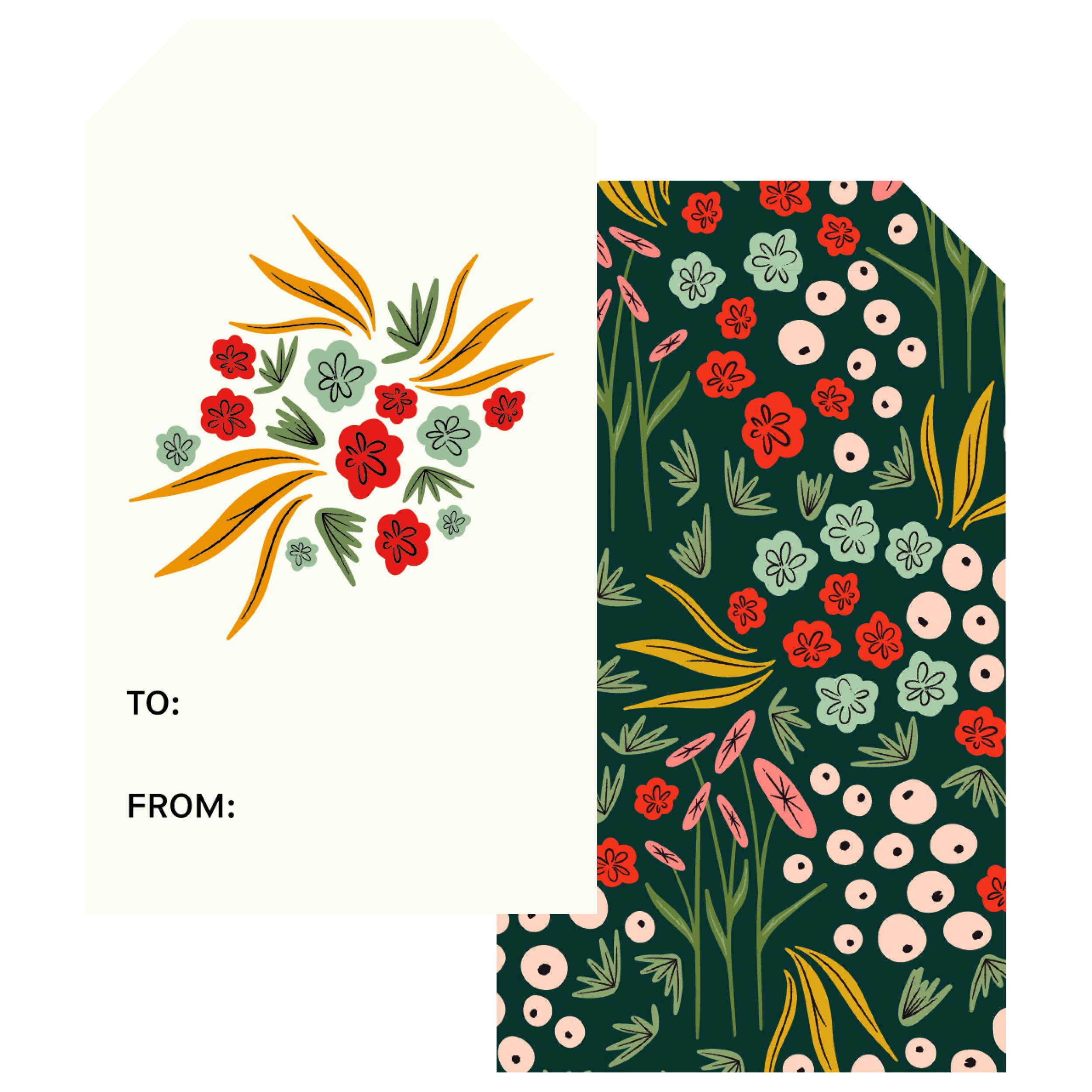 Flower Gift Tag Gifting Wrapping Flower Tag Bouquet - Etsy