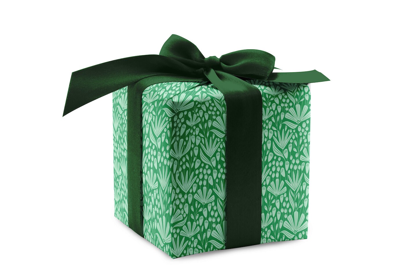 Green Floral Wrapping Paper Sheets: Elegant Gift Wrap, Set of 6 - Etsy