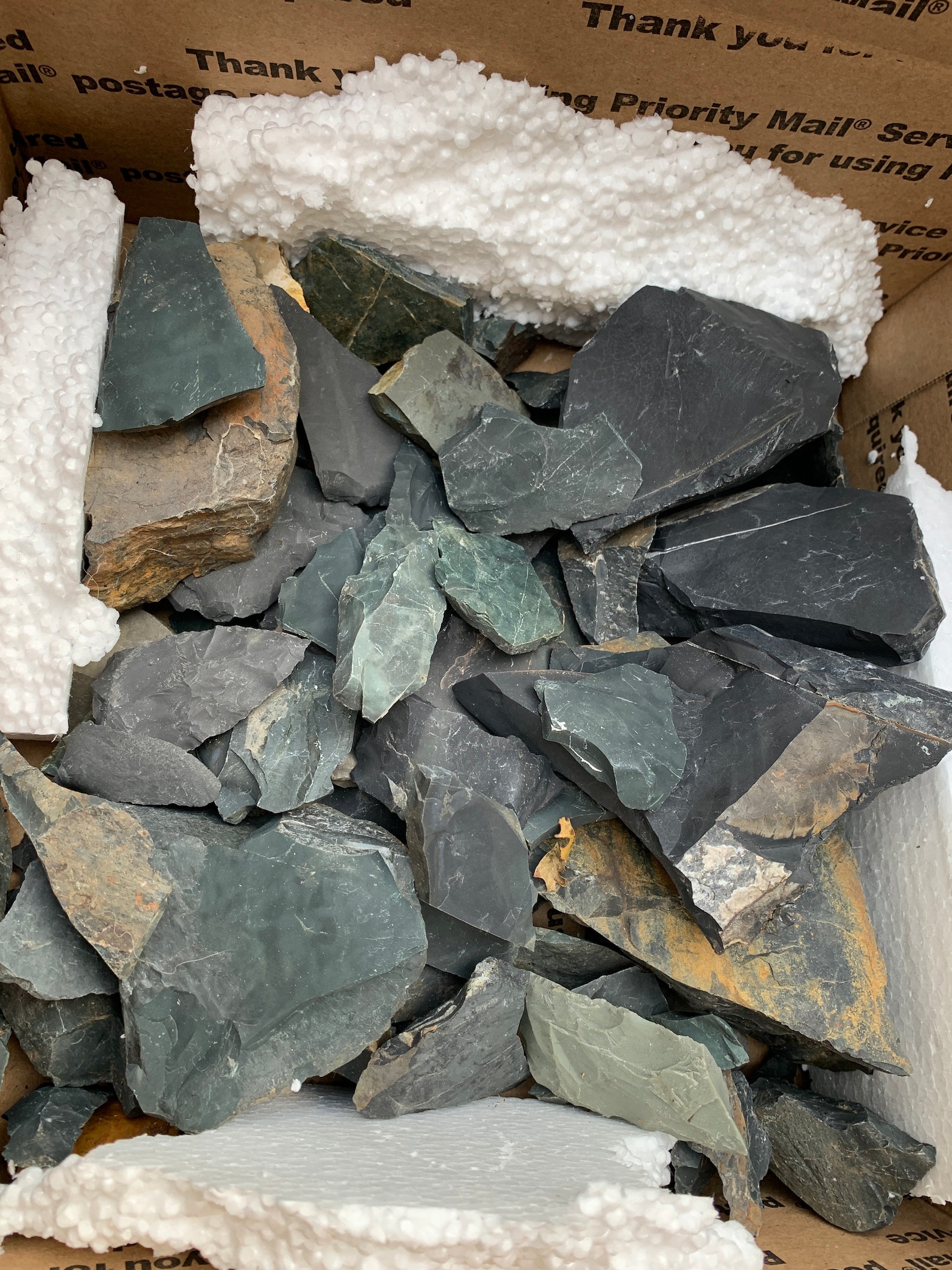 Large Flat Rate of Normanskill, Onondaga and Snake Hill New York Chert ...