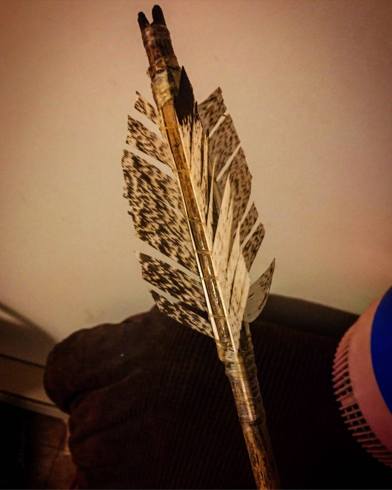 Set of Seven Primitive Arrows, Bow Hunting Arrows, Archery Arrows ...