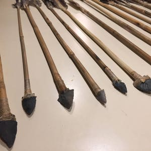 Set of Seven Primitive Arrows, Bow Hunting Arrows, Archery Arrows ...